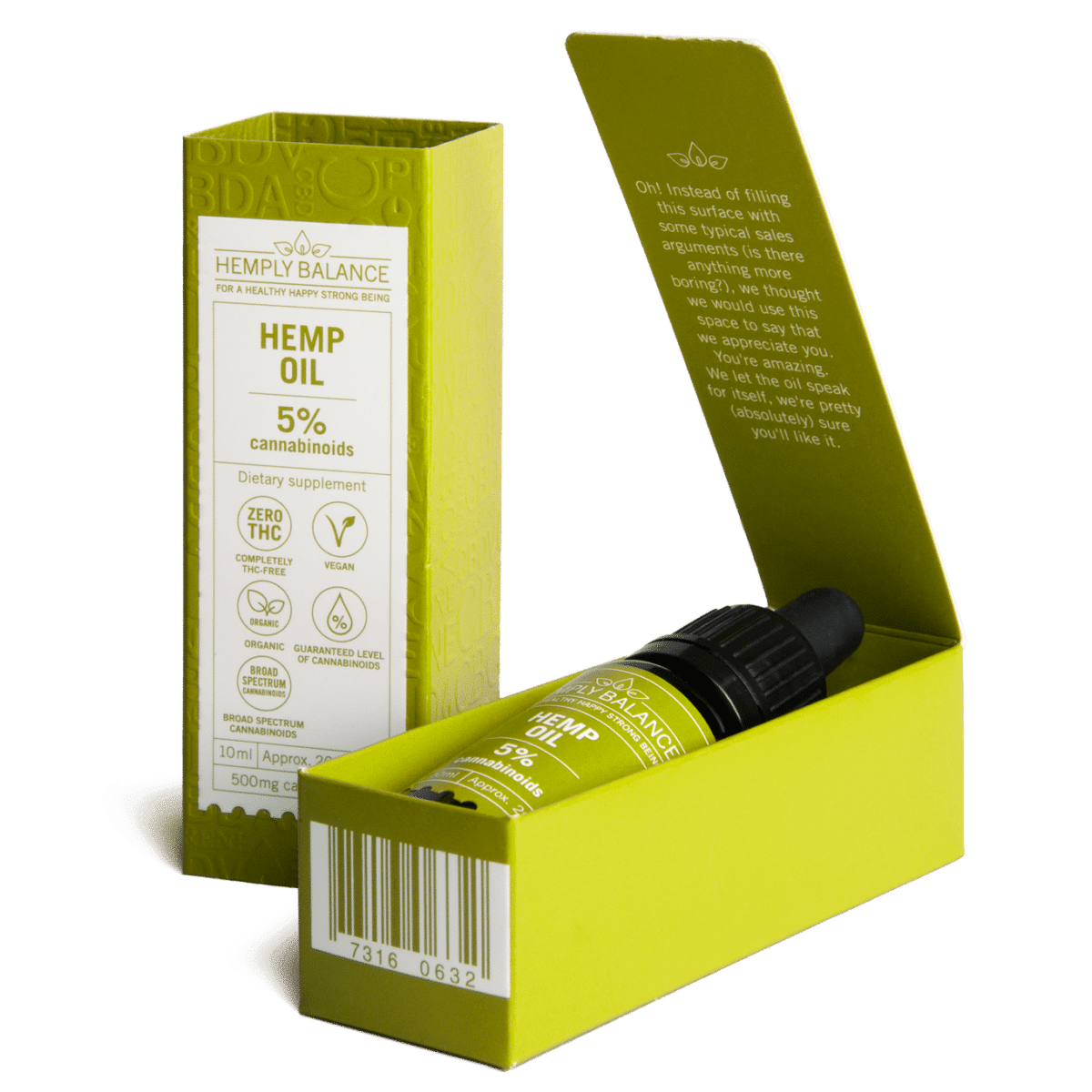 Hemply Balance - CBD Hemp Oil 5% 500mg cannabinoids